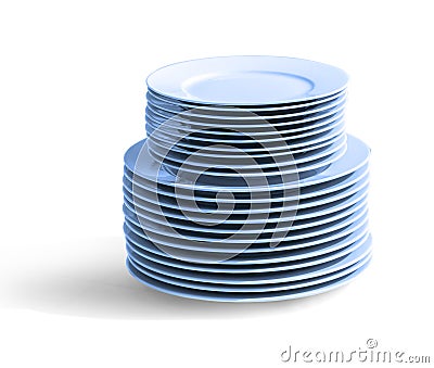 Stack Of Plates Royalty-Free Stock Image | CartoonDealer.com #61619194