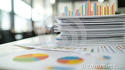 A Stack Of Printouts With Graphs And Charts Royalty-Free Stock Photo ...