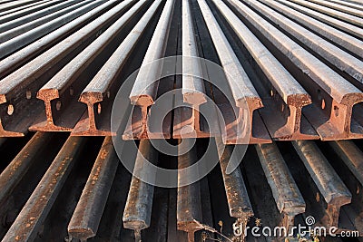 Stack Of Railway Rail. Stock Image | CartoonDealer.com #48343153