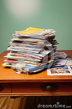 Stack Of Resumes On An Office Table Stock Photo | CartoonDealer.com ...