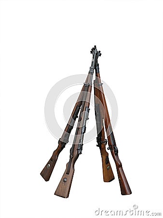 Stack Of Rifles Royalty Free Stock Photos - Image: 13492218