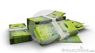 Stack Of Samoan Tala Notes Isolated On White Background Stock Photo ...