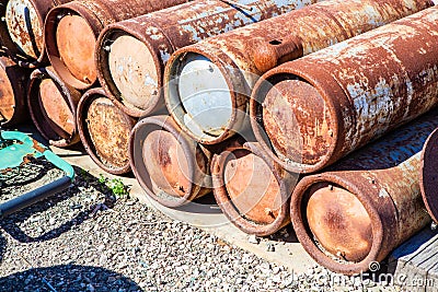 Rusty Compressed Gas Cylinders Royalty-Free Stock Photo | CartoonDealer ...