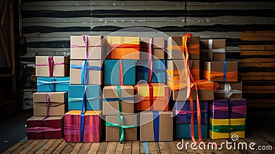 Stack Taping Box Royalty-Free Illustration | CartoonDealer.com #336194586