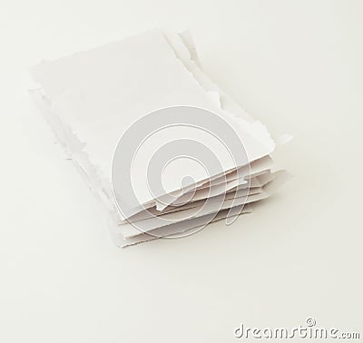 Stack Of Torn Paper Pieces Over White Royalty-Free Stock Image ...