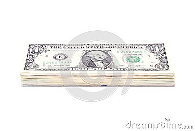 Stack Of US Dollar Bills With 1 Dollar On Top Royalty-Free Stock Image ...