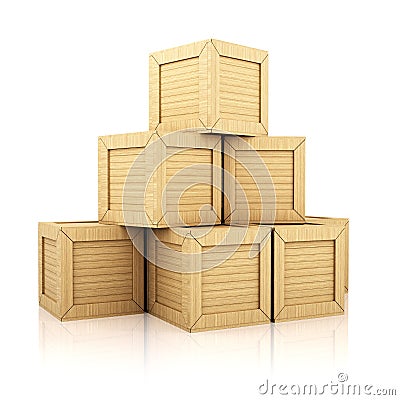 Stack Of Wooden Boxes Royalty-Free Stock Photo | CartoonDealer.com ...