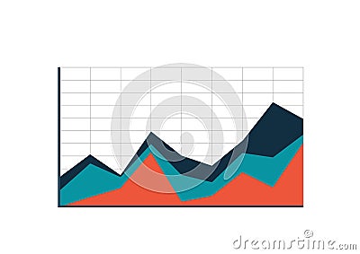 Stacked Area Chart Isolated Vector Image | CartoonDealer.com #147535229