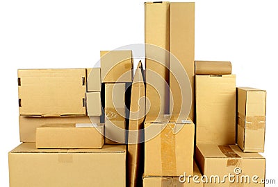 Stacked Carton Boxes Royalty-Free Stock Image | CartoonDealer.com #27532036