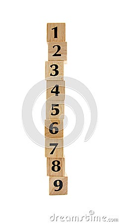 Stacked Wooden Blocks With Numbers Royalty-Free Stock Image ...