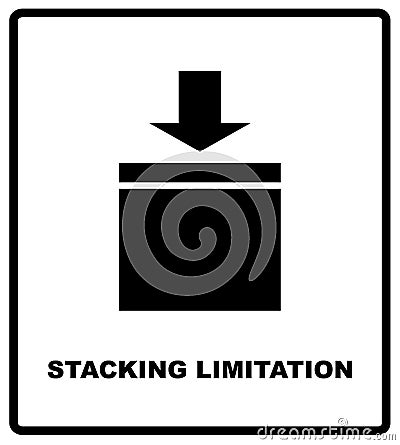 Stacking Limitation By Mass Vector Packaging Symbol On Vector Cardboard ...