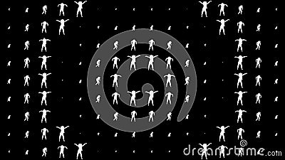 Stadium Wave. Animation. Achromatic Background. Stock Video - Video of ...