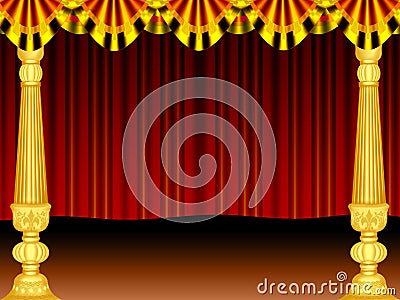 Stage border stock illustration. Illustration of main - 5854143