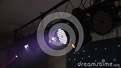 Stage Lights Shining at Studio. Seamless Looping Animation. Stock Video ...