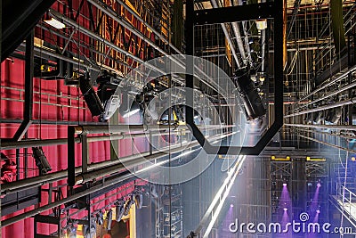 Stage Spot Lighting Rigging Structure Royalty-Free Stock Image ...