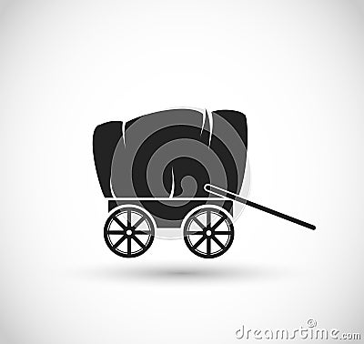 Stagecoach/ Wagon Form Wild West Icon Vector Stock Photo ...