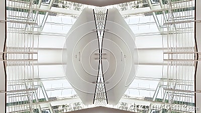 Sci-fi Fantasy Inception Effect Over Stairs with People Stock Video ...