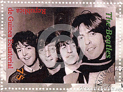 Stamp With Beatles Editorial Stock Photo - Image: 10156618