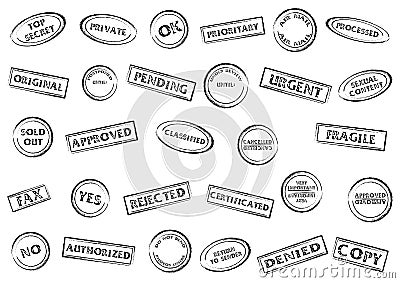 Stamp Marks Set Royalty Free Stock Image - Image: 8192036