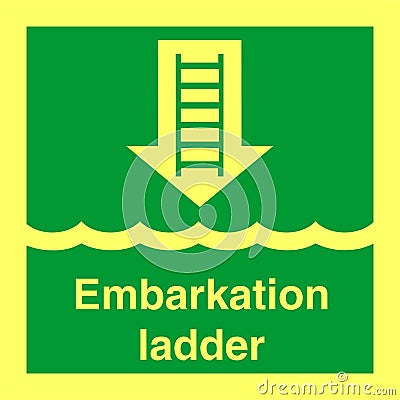 IMO SOLAS IMPA Safety Sign Image - Embarkation Ladder | CartoonDealer ...