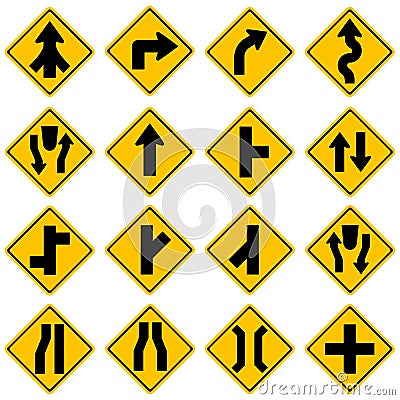 Standard Traffic Sign Collection Stock Vector - Image: 48585633