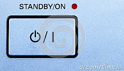 Standby-button In Blue-grey With A Grainy Texture Stock Image ...