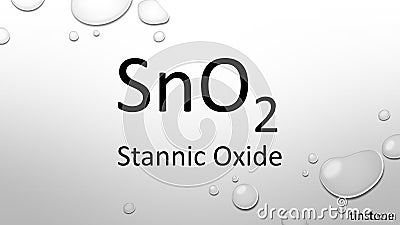 Stannic Oxide Chemical Formula On Waterdrop Background Royalty-Free ...