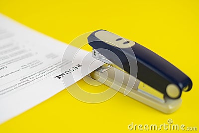 A Stapler And The Documents Files In Office On The Table, Staple The ...