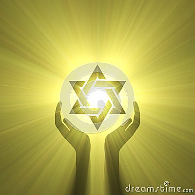 Star Of David Hand Support Light Flare Royalty Free Stock Photography ...