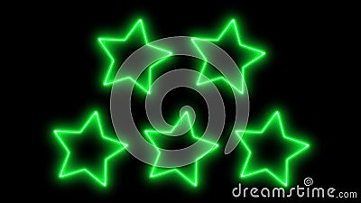 Star Neon Glowing Animation Motion Graphics Stock Footage - Video of ...