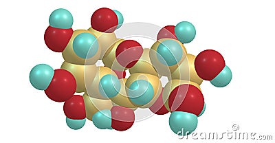 Starch Molecular Structure Isolated On White Royalty-Free Cartoon ...