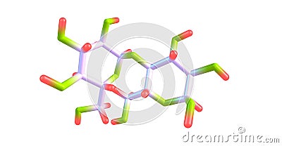 Starch Molecular Structure Isolated On White Royalty-Free Illustration ...