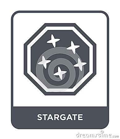 Stargate Icon In Trendy Design Style. Stargate Icon Isolated On White ...