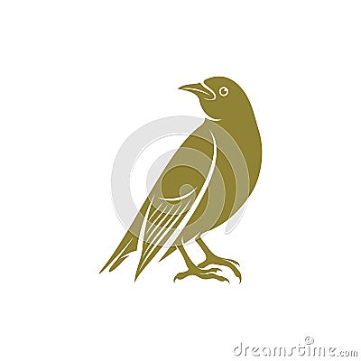 Starling Bird Design Vector Illustration, Creative Starling Bird Logo ...