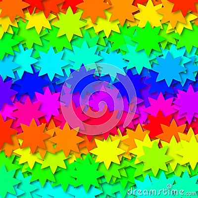 Stars In Rainbow Colors Royalty Free Stock Image - Image: 5129086