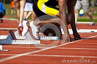 Victory Runner stock photo. Image of speed, track, african - 14592136