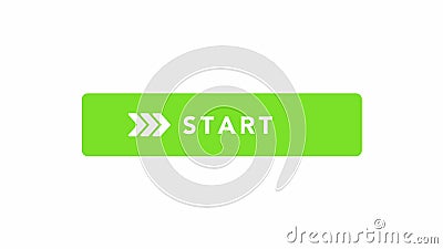 Start Button Animation on White Background. Use for Business Success ...