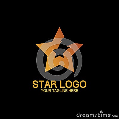 Start Logo Design Modern Concept Art Orange Cartoon Vector ...