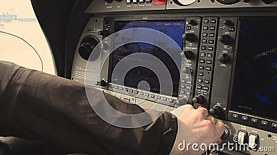 Starting the Engine of a Cessna Twin-engine Plane with 4 Seats before ...