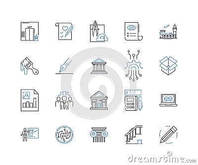 Statistical Techniques Line Icons Collection. Regression, ANOVA ...