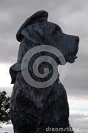 Statue Of Bamse St Bernard Front Of South Esk, Montrose, Angus ...