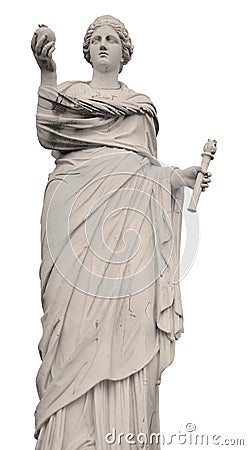 Statue Of Demeter On White Background Stock Photography - Image: 7658852