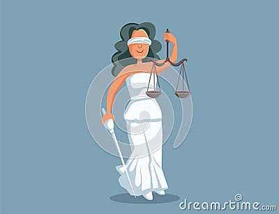 Statue Of Lady Justice Vector Cartoon Illustration | CartoonDealer.com ...
