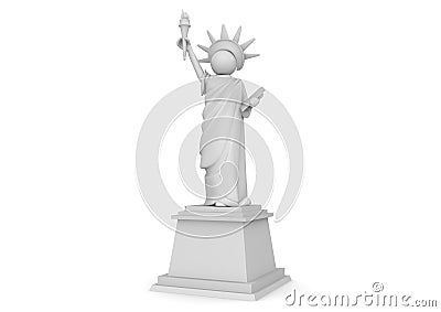 Statue Of Liberty Cartoon - 3D Characters Stock Image - Image: 15928711