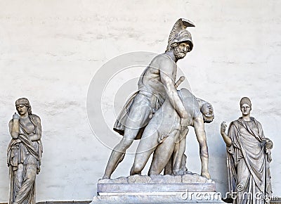 Statue Of Menelaus And Patroclus Stock Photos - Image: 22389163