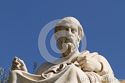 Statue Of Plato In Greece Stock Image - Image: 28280901