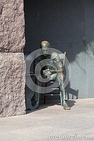 Statue Of Poor Man Listening To Radio Editorial Image | CartoonDealer ...