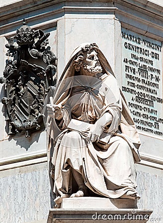 Statue Of Prophet Isaiah Situated On The Column Of The Immaculate ...