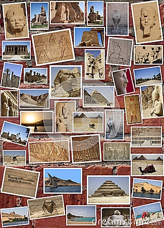 STATUES COLLAGE IN EGYPT Royalty-Free Stock Image | CartoonDealer.com ...