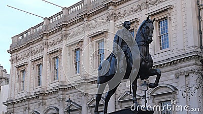 The Statues at London Whitehall Stock Video - Video of architecture ...
